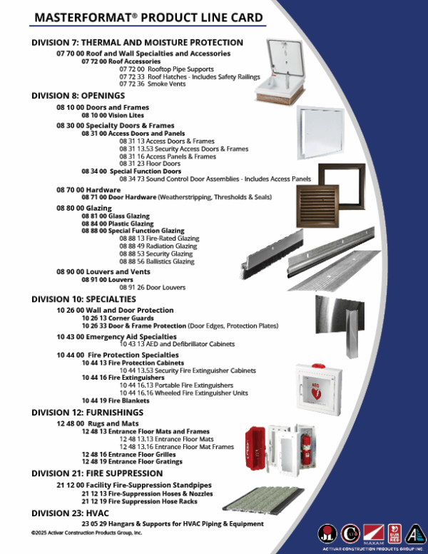 Catalogs & Flyers | Activar Construction Products Group